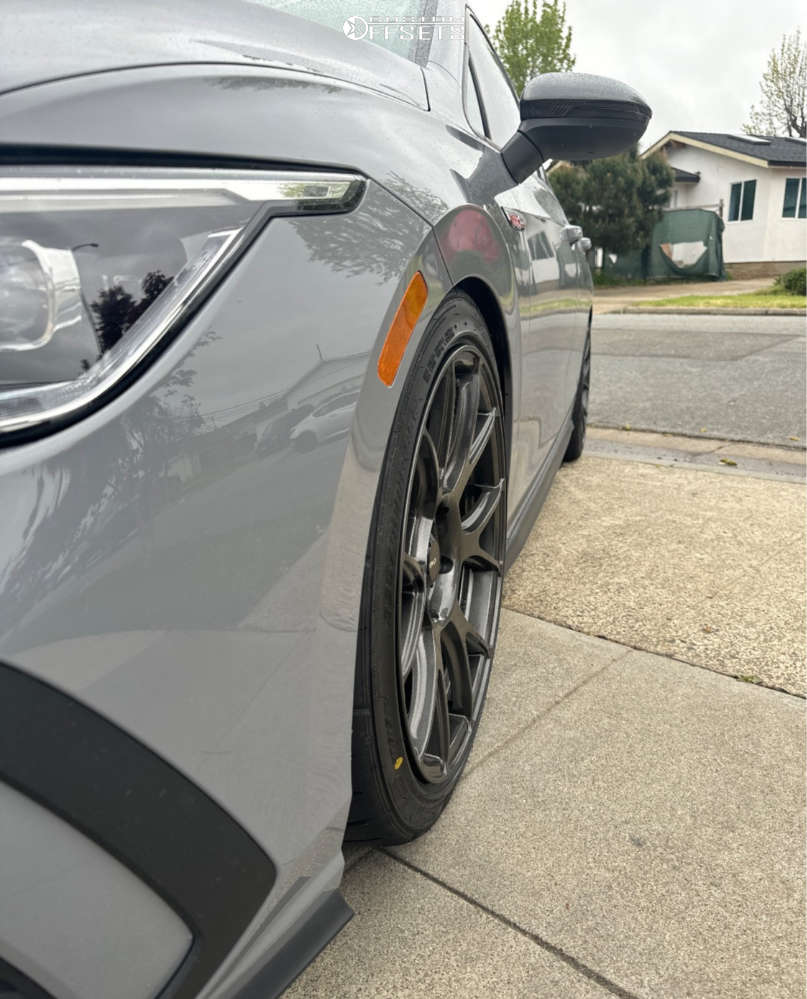 2023 Volkswagen GTI with 18x8.5 43 Konig Ampliform and 235/40R18 Falken Azenis Rt615k Plus and ...