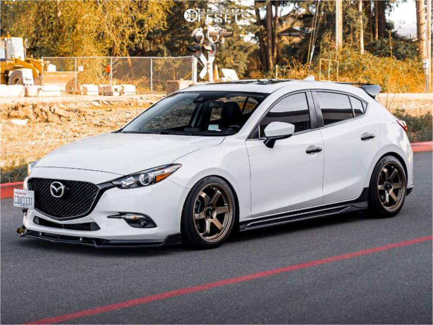 2017 Mazda 3 with 18x8.5 35 AVID1 Av6 and 215/45R18 Hankook Ventus V2 ...