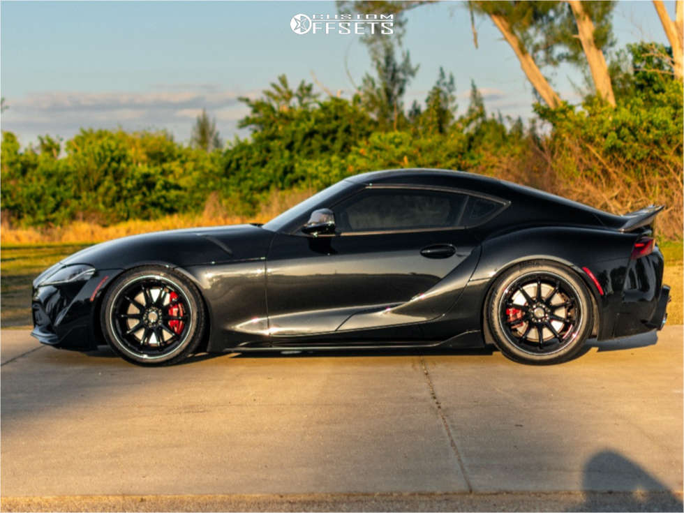 2021 Toyota GR Supra with 19x9.5 23 Work Emotion Zr10 and 265/35R19 ...