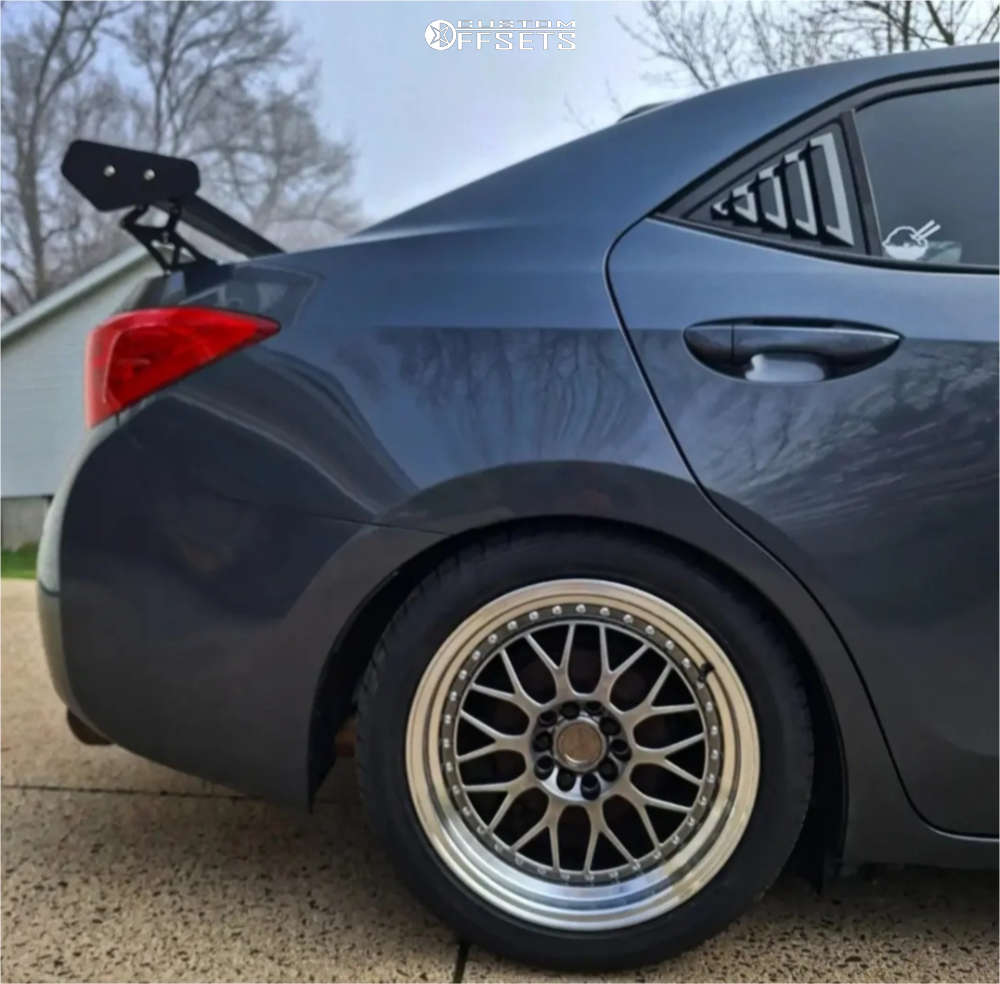 2018 Toyota Corolla with 17x8 35 Aodhan Ah02 and 245/40R17 Radar Dimax ...
