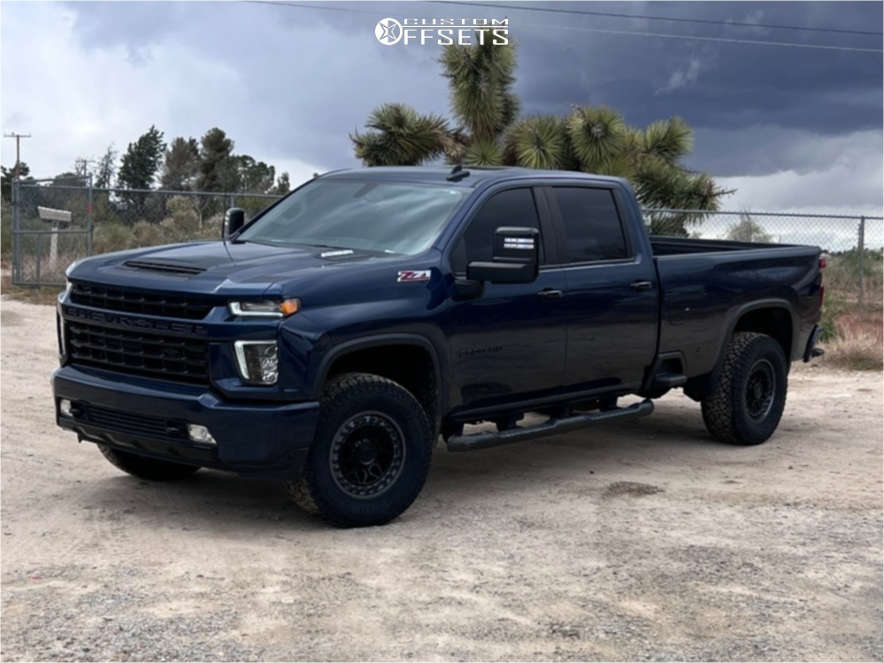 2022 Chevrolet Silverado 2500 HD with 18x9 20 Black Rhino Alpha and 35/12.5R18 Gladiator XComp ...