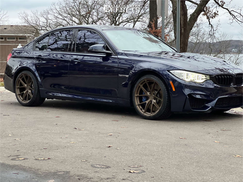 2016 BMW M3 with 19x9.5 35 Aodhan Aff7 and 295/45R19 Vredestein ...