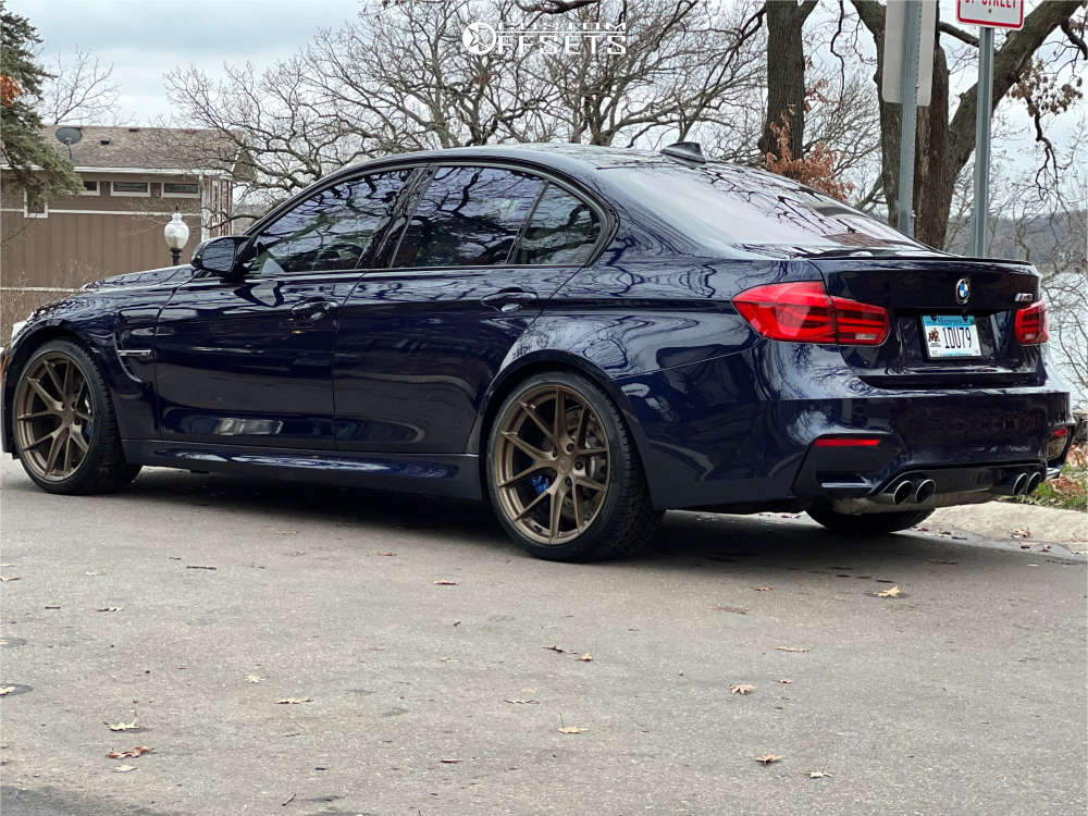 2016 BMW M3 with 19x9.5 35 Aodhan Aff7 and 295/45R19 Vredestein ...