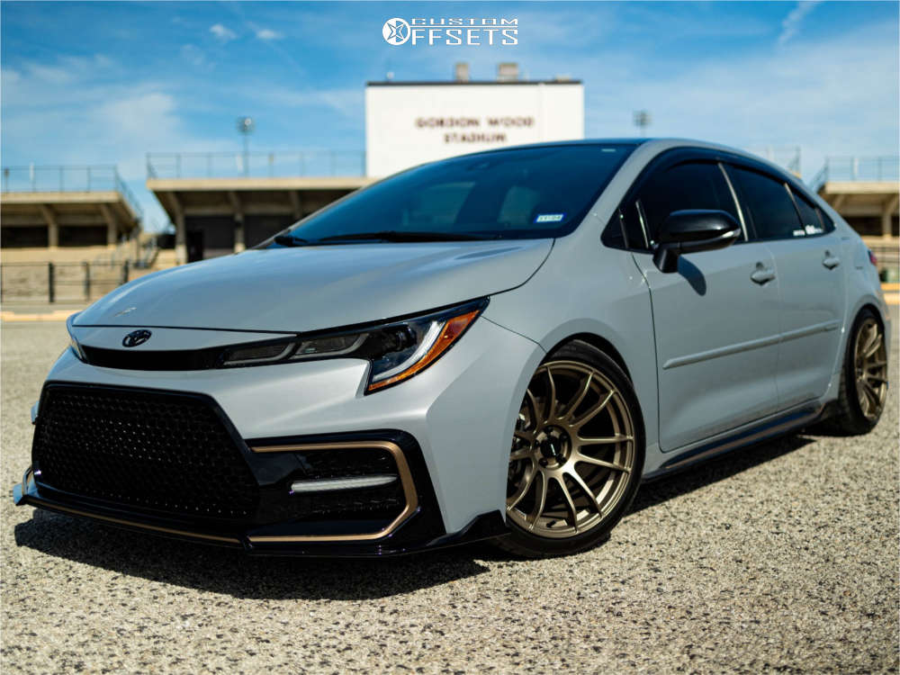 2022 Toyota Corolla with 18x9.5 38 AVID1 Av20 and 235/40R18 Nitto Neo ...