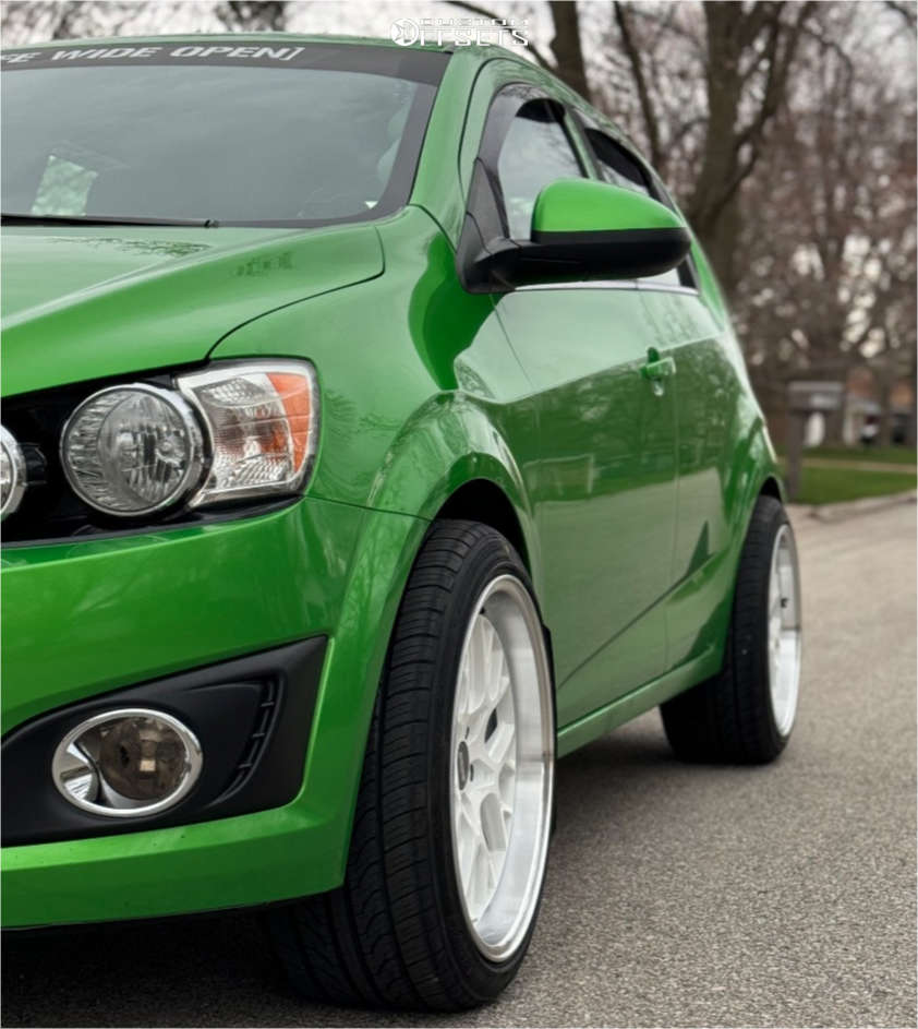 2014 Chevrolet Sonic with 18x9.5 35 ESR Cs11 and 235/40R18 Vercelli ...