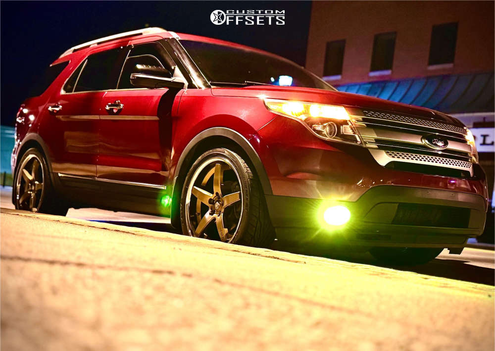 2013 Ford Explorer with 22x9 32 Asanti Black Abl-31 and 265/40R22 Toyo ...