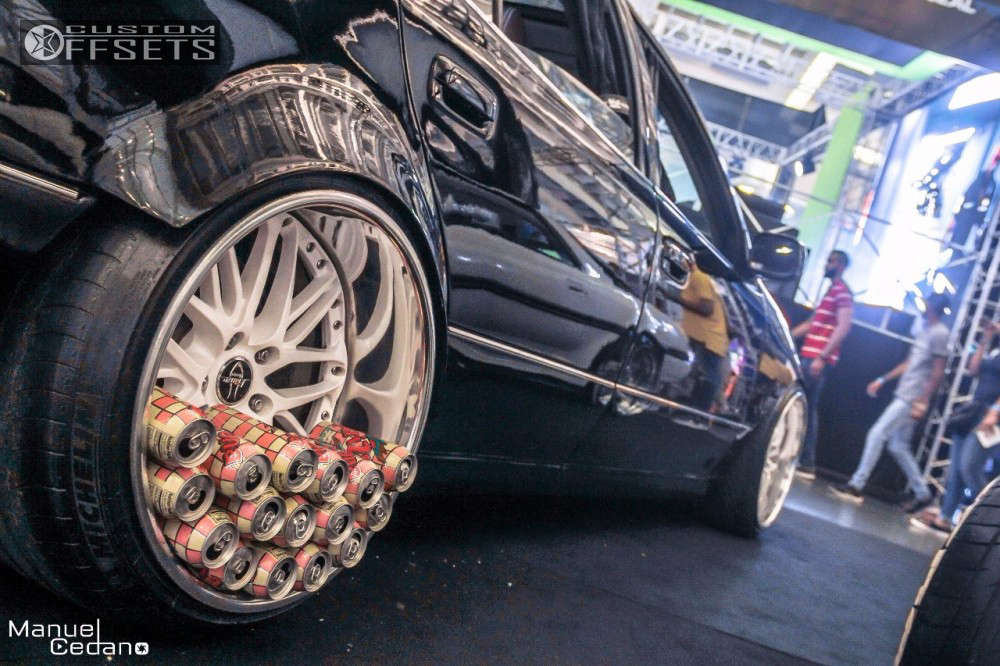 2001 Lexus GS430 with 19x11 38 Weds Borphe and 225/35R19 Nankang AS-1 ...