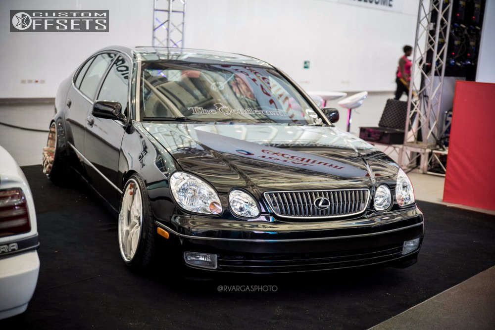 2001 Lexus GS430 with 19x11 38 Weds Borphe and 225/35R19 Nankang AS-1 ...