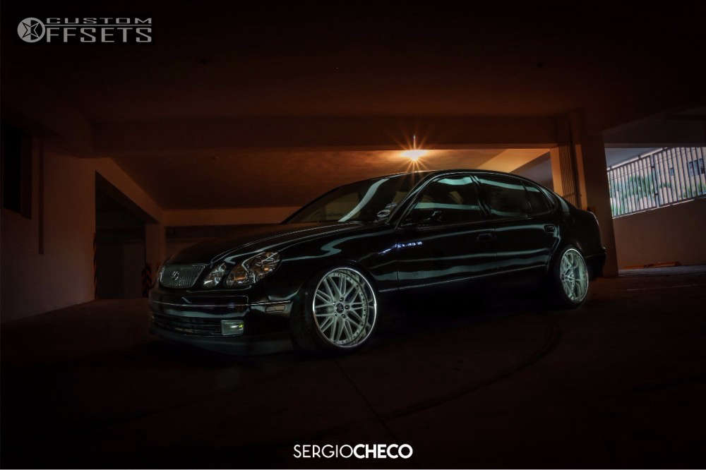 2001 Lexus GS430 with 19x11 38 Weds Borphe and 225/35R19 Nankang AS-1 ...