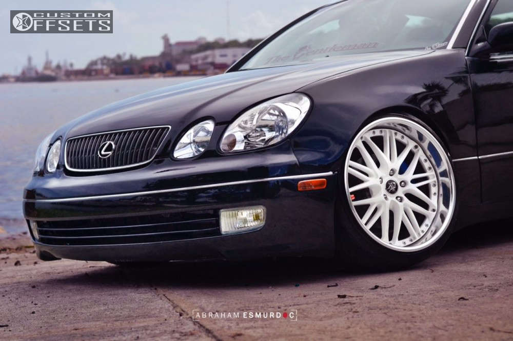2001 Lexus GS430 with 19x11 38 Weds Borphe and 225/35R19 Nankang AS-1 ...