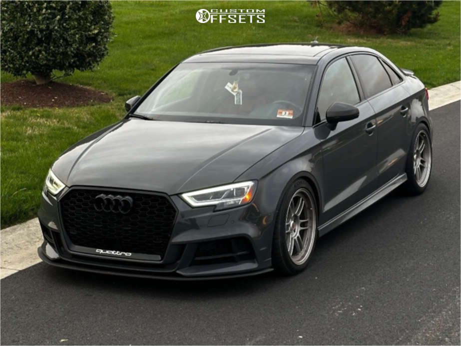 2017 Audi S3 with 18x9 35 Enkei Rpf1 and 245/40R18 Continental Extreme ...