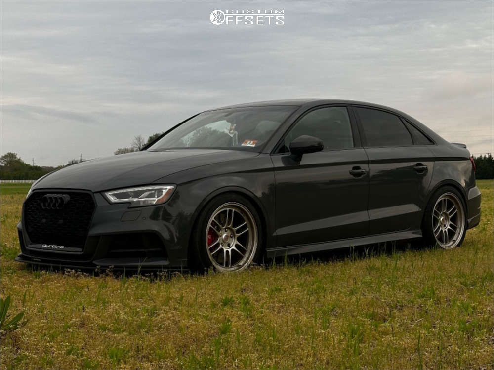 2017 Audi S3 with 18x9 35 Enkei Rpf1 and 245/40R18 Continental Extreme ...