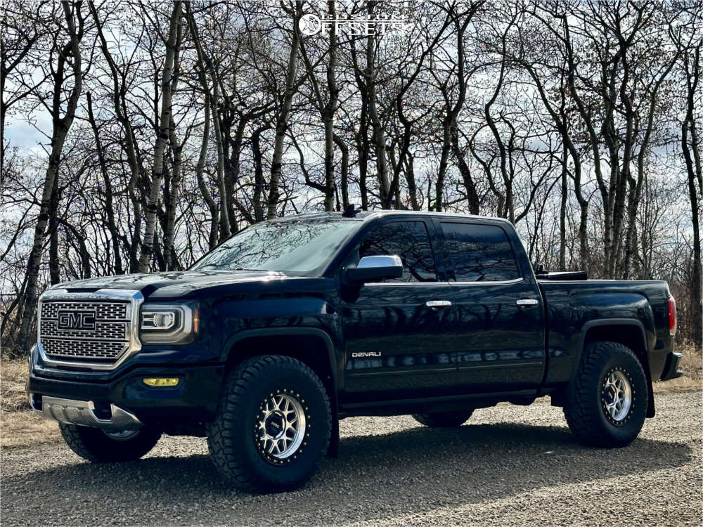 2017 GMC Sierra 1500 with 18x9 -12 KMC Km549 and 35/12.5R18 Haida HD878 ...