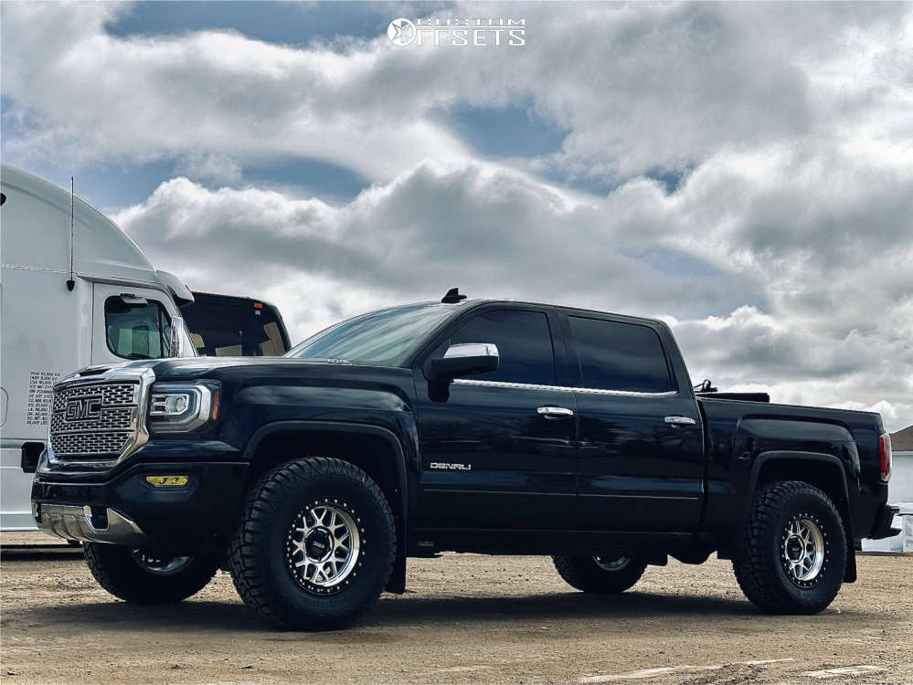 2017 GMC Sierra 1500 with 18x9 -12 KMC Km549 and 35/12.5R18 Haida HD878 ...