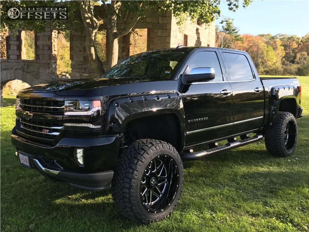 2016 Chevrolet Silverado 1500 with 22x12 -44 Hostile Sprocket and 35/12.5R22 Nitto Ridge ...