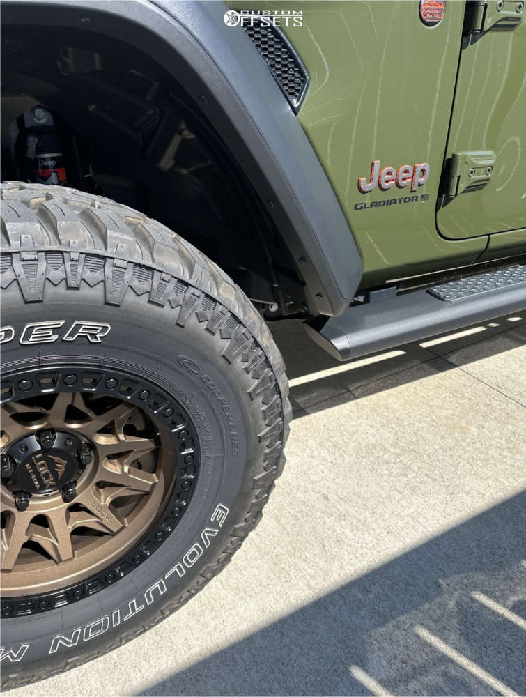 2023 Jeep Gladiator with 17x9 1 Lock Offroad Wheels Lunatic and 35/12 ...