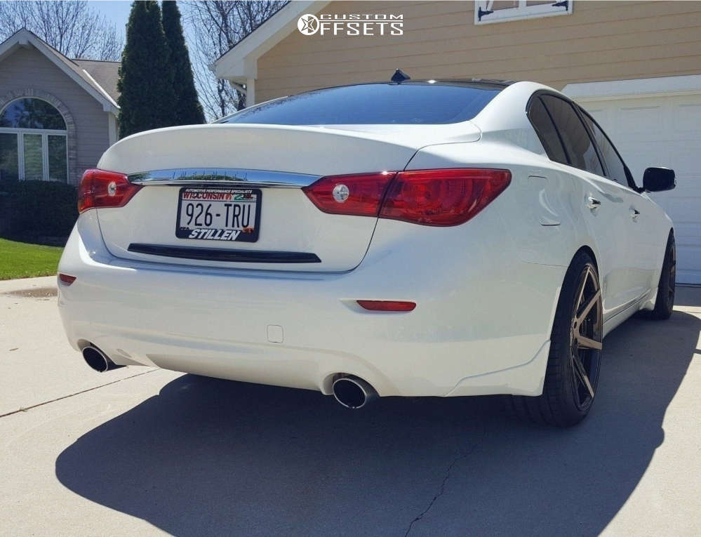2015 INFINITI Q50 with 20x10 25 Rohana Rc7 and 255/35R20 Continental ...