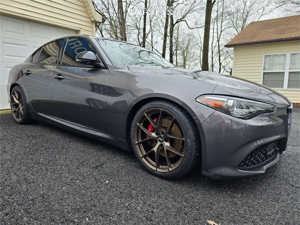 2020 Alfa Romeo Giulia with 19x8.5 30 ESR Rf2 and 245/35R19 Continental ...