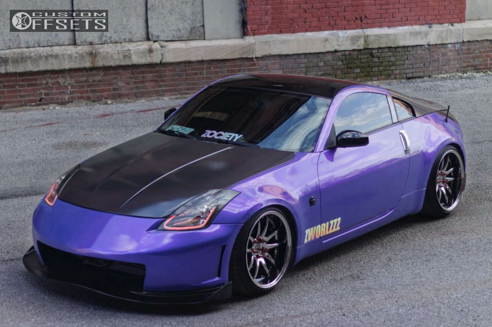 2003 Nissan 350Z with 19x11 15 Aodhan DS02 and 255/35R19 Continental ...