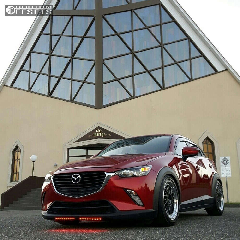 2016 Mazda CX3 with 18x8.5 35 Fast Victory and 225/50R18 Yokohama Advan ...