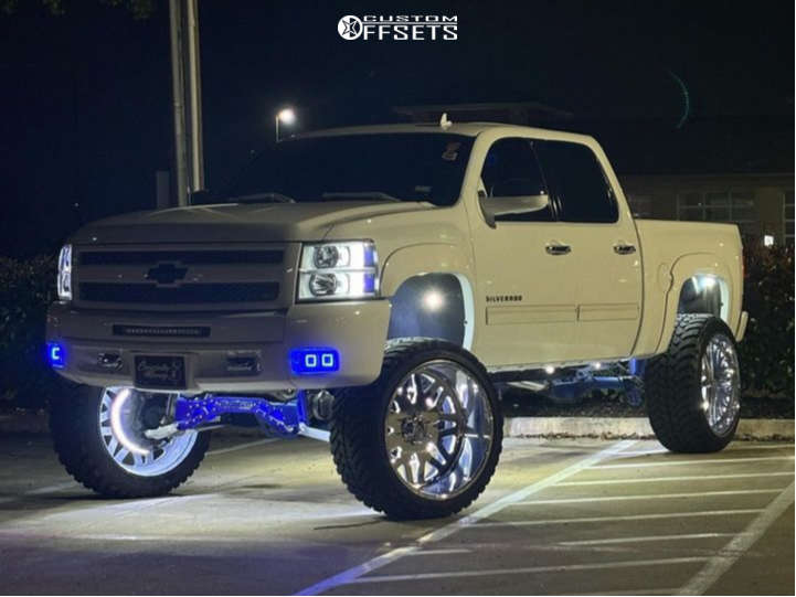 2011 Chevrolet Silverado 1500 with 26x14 -90 American Force Trax SS and ...