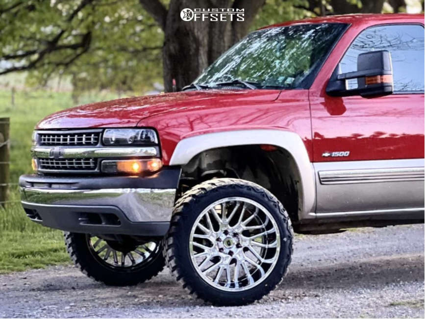 2002 Chevrolet Silverado 1500 with 22x12 -51 Vision Brawl and 33/12 ...