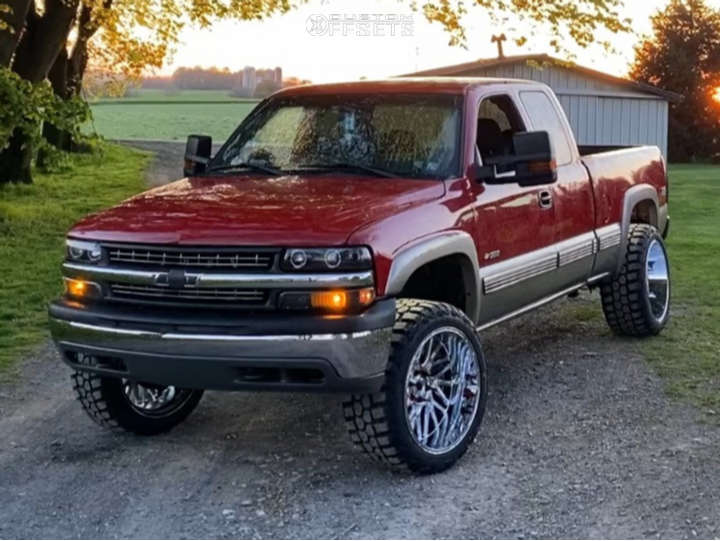 2002 Chevrolet Silverado 1500 with 22x12 -51 Vision Brawl and 33/12 ...