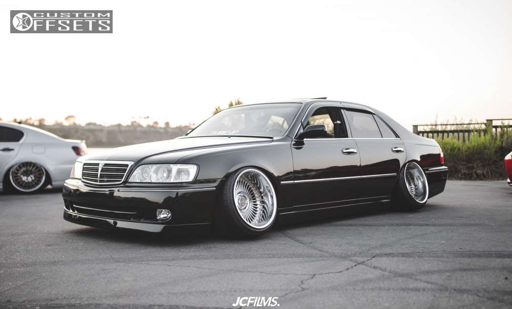 1998 INFINITI Q45 with 18x11.5 -71 Work Emitz and 255/35R18 Delinte D7 ...