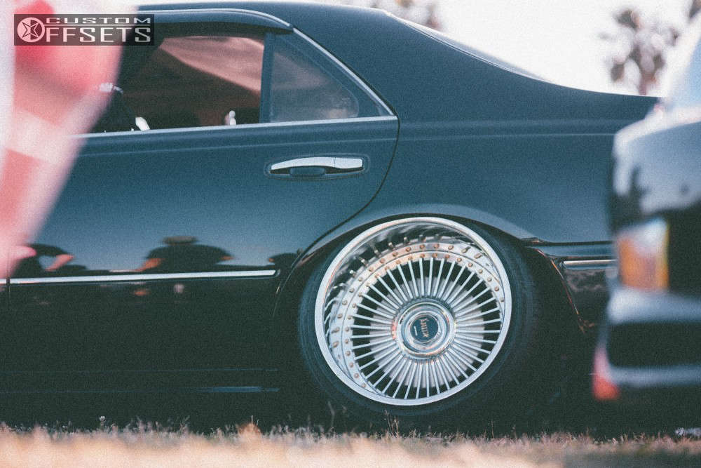 1998 INFINITI Q45 with 18x11.5 -71 Work Emitz and 255/35R18 Delinte D7 ...