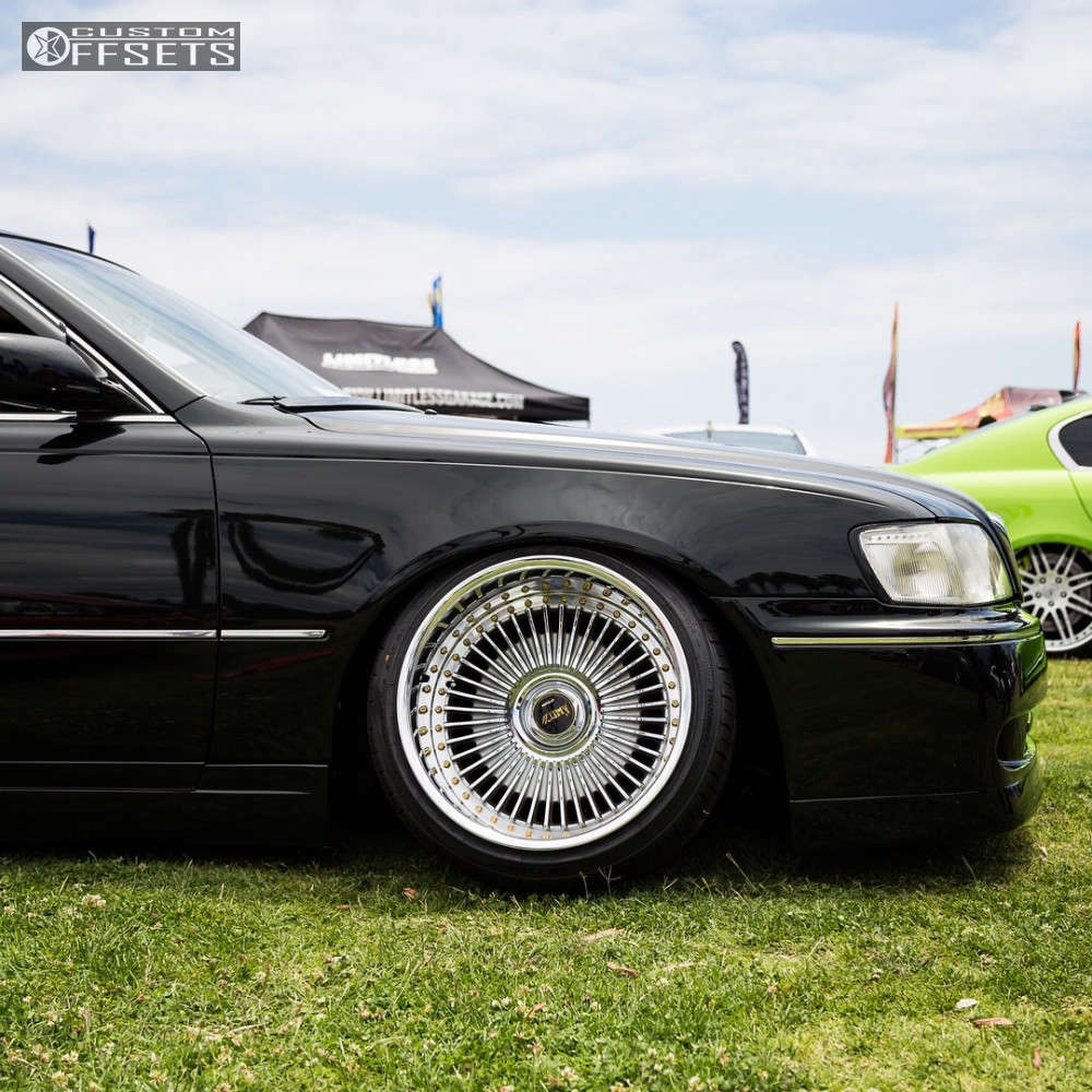 1998 INFINITI Q45 with 18x11.5 -71 Work Emitz and 255/35R18 Delinte D7 ...