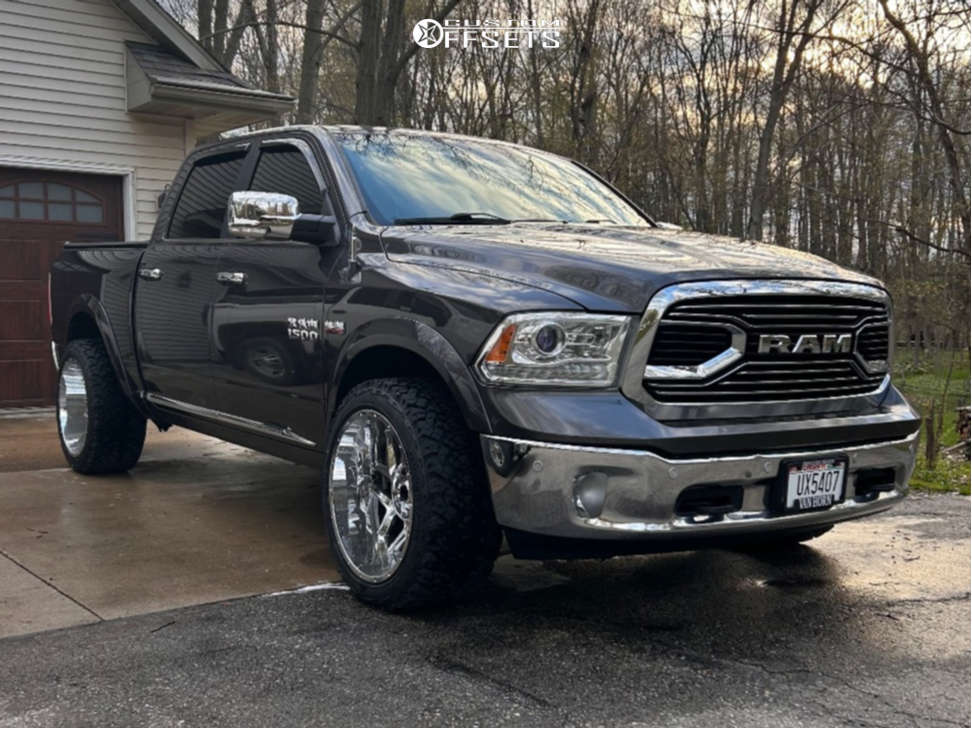 2016 Ram 1500 with 22x12 -51 Vision Sliver and 33/12.5R22 Venom Power ...