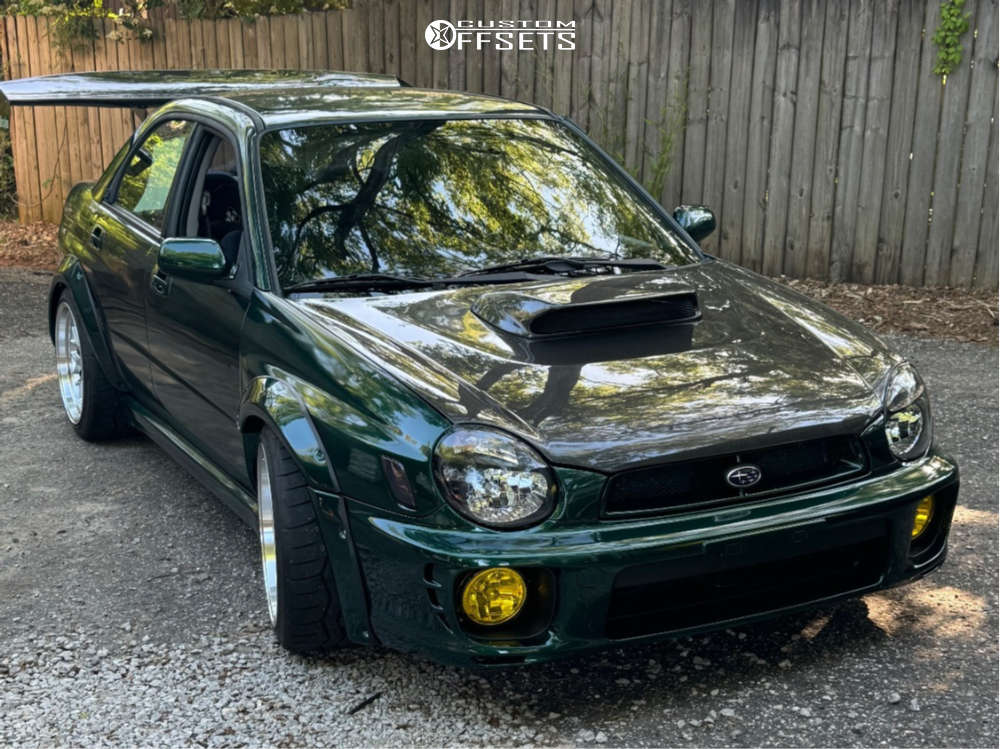 2002 Subaru Impreza with 18x10.5 22 ESR Cr1 and 265/35R18 Falken Azenis ...