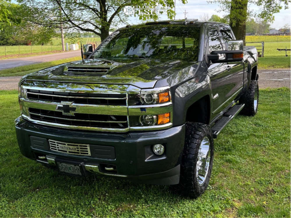 2019 Chevrolet Silverado 2500 HD with 20x10 -25 Vision Sliver and 33/12 ...