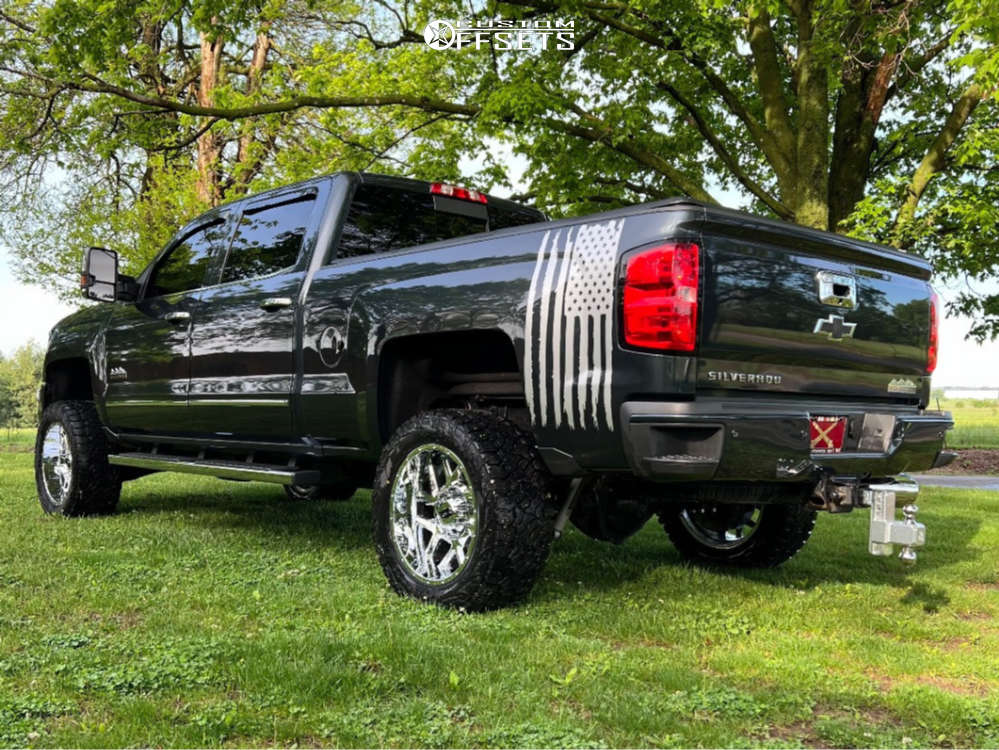2019 Chevrolet Silverado 2500 HD with 20x10 -25 Vision Sliver and 33/12 ...