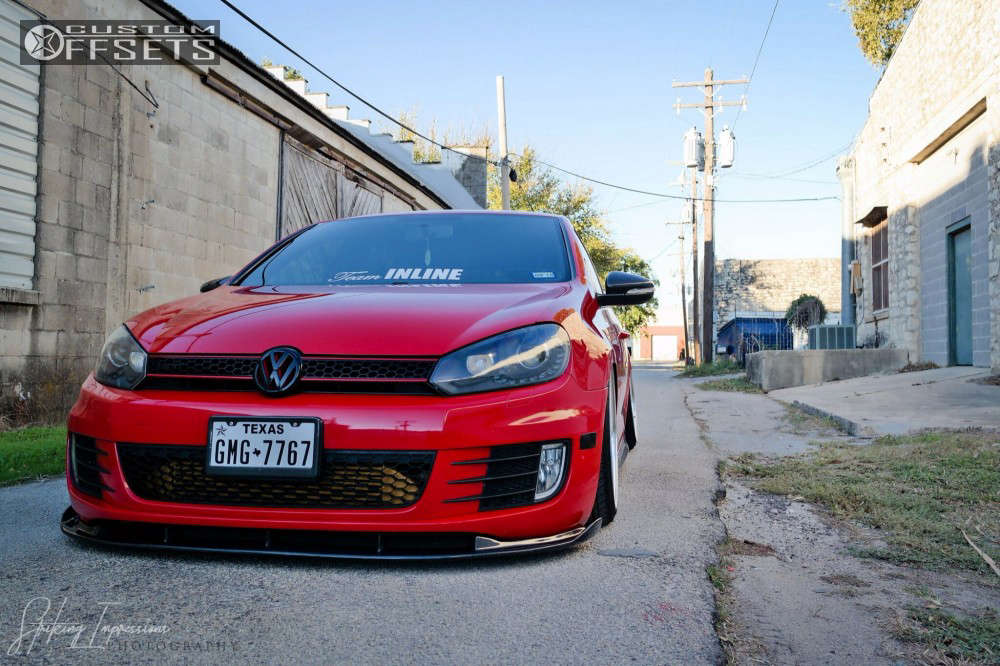 2012 Volkswagen GTI with 18x8.5 30 ESR Sr02 and 215/35R18 Nankang NS-20 ...