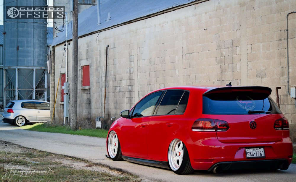 2012 Volkswagen GTI with 18x8.5 30 ESR Sr02 and 215/35R18 Nankang NS-20 ...