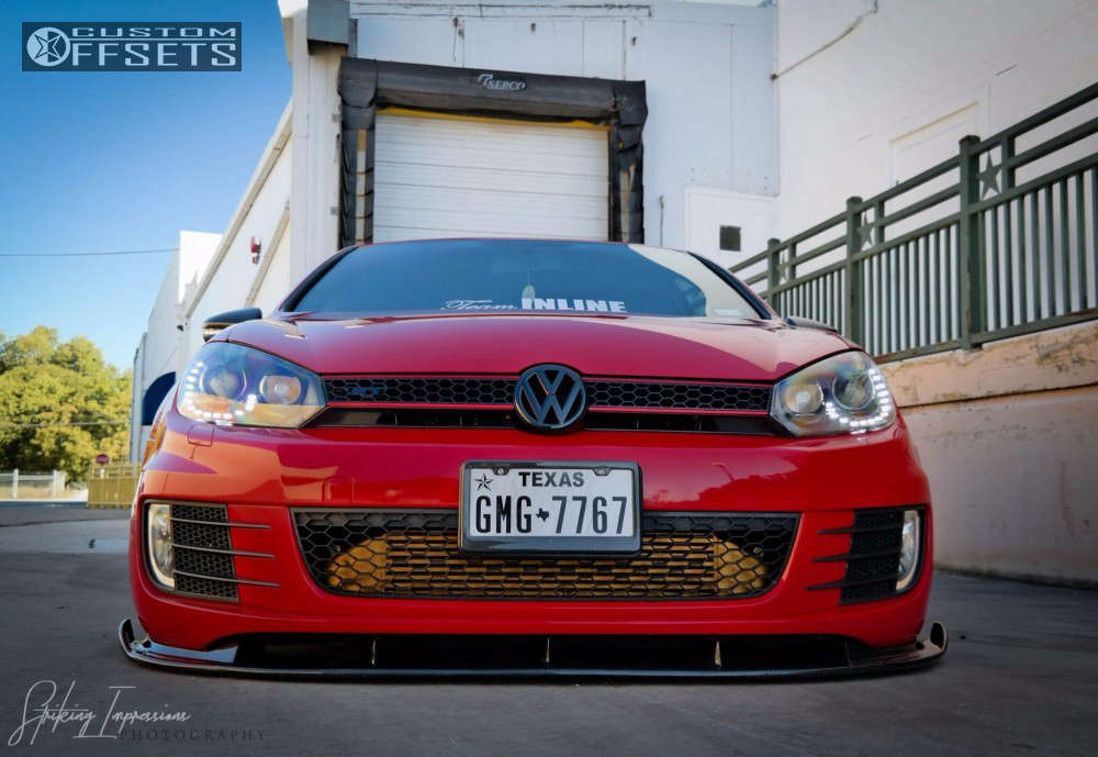 2012 Volkswagen GTI with 18x8.5 30 ESR Sr02 and 215/35R18 Nankang NS-20 ...