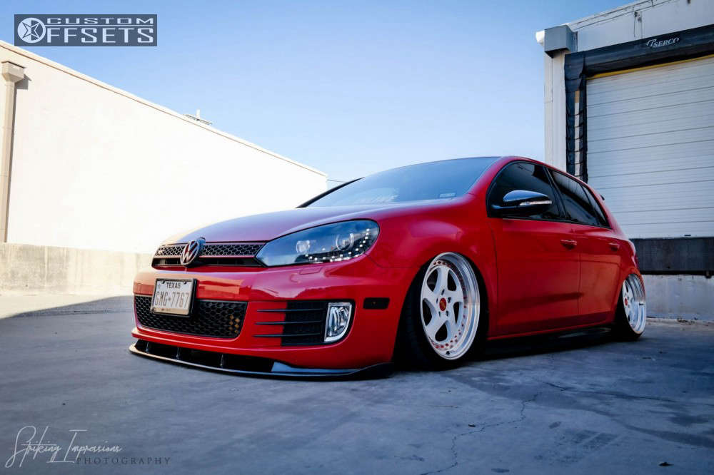 2012 Volkswagen GTI with 18x8.5 30 ESR Sr02 and 215/35R18 Nankang NS-20 ...