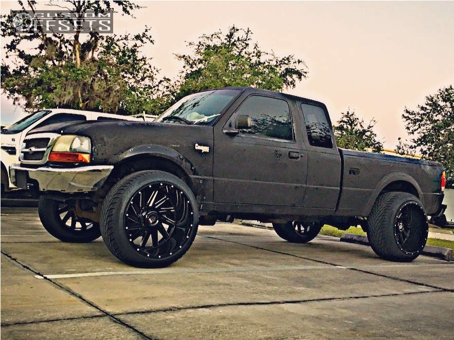 1999 Ford Ranger with 22x14 -76 American Truxx Striker and 305/45R22 ...