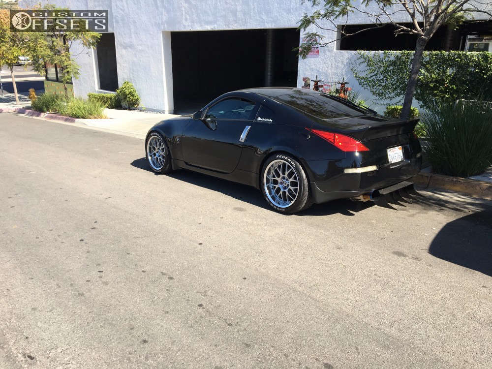 2004 Nissan 350Z with 19x9.5 19 Volk Volk Racing SF Winning and 245 ...