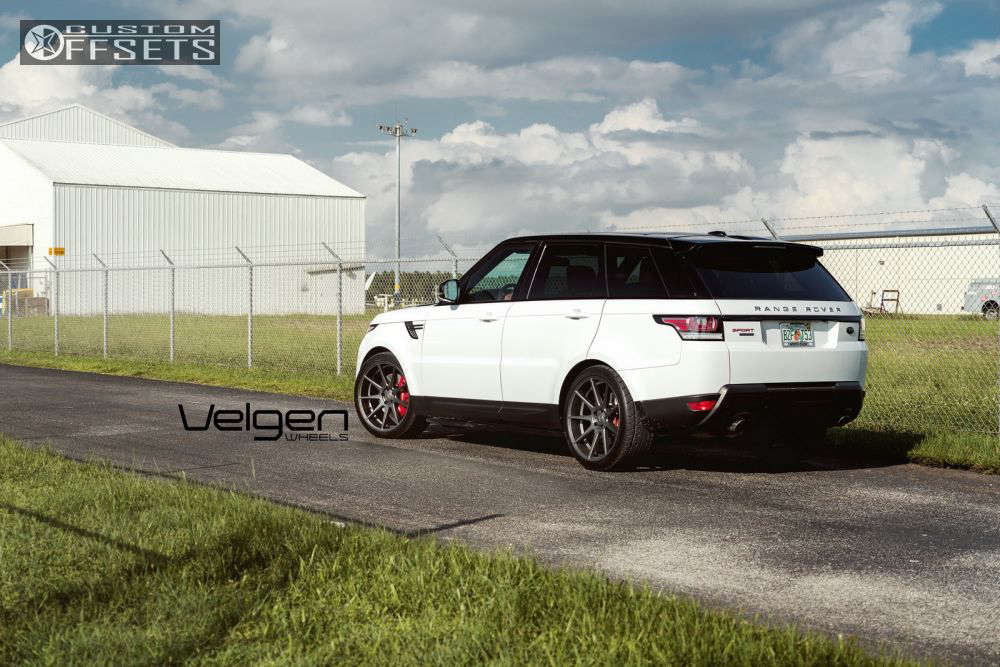 2015 Land Rover Range Rover Sport with 22x10.5 37 Velgen VMB9 and 285 ...