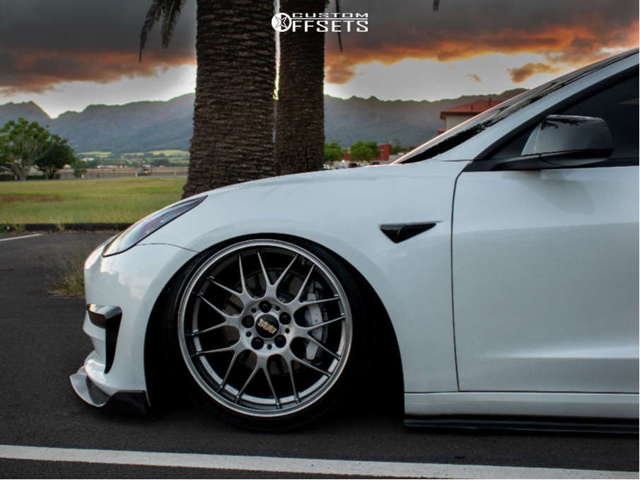 2021 Tesla 3 with 19x10 22 BBS Rgr and 265/30R19 Falken ATR Sport 2 and ...