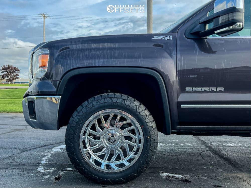 2015 GMC Sierra 1500 with 20x12 -44 TIS 544c and 33/12.5R20 AMP Pro At ...