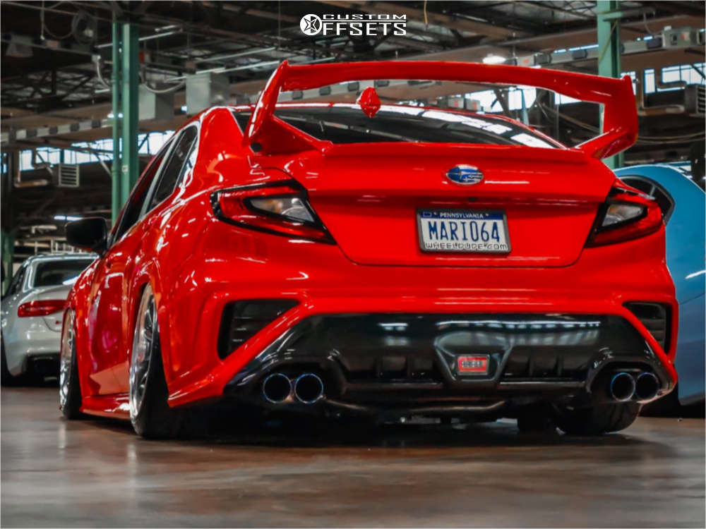 2023 Subaru WRX with 18x9.5 22 Work Emotion ZR10 and 225/40R18 Kenda ...