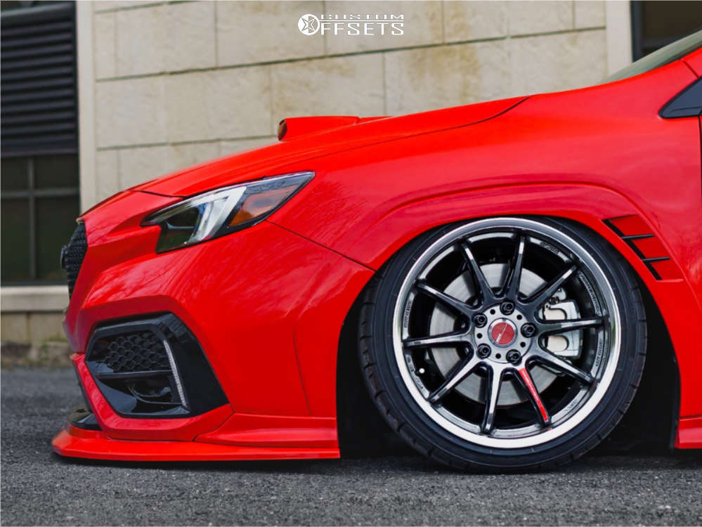 2023 Subaru WRX with 18x9.5 22 Work Emotion ZR10 and 225/40R18 Kenda ...