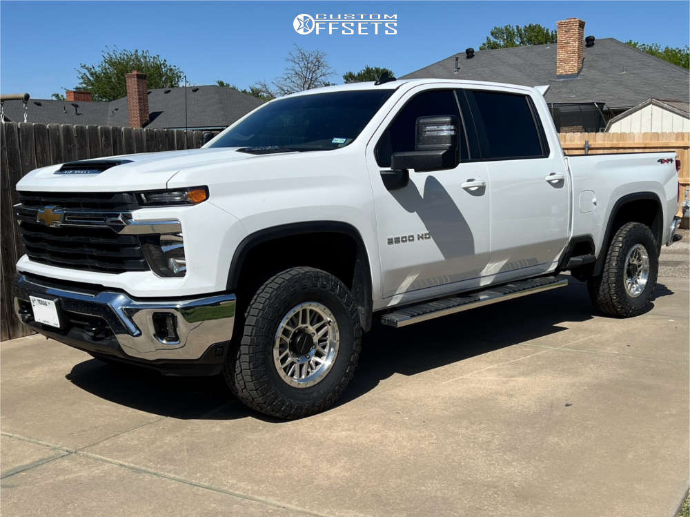 2024 Chevrolet Silverado 2500 HD with 18x9 18 Raceline Ryno and 35/12.5R18 Cooper Discoverer At3 ...