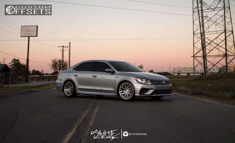 2017 Volkswagen Passat with 19x8.5 45 Rotiform Blq and 235/40R19 ...