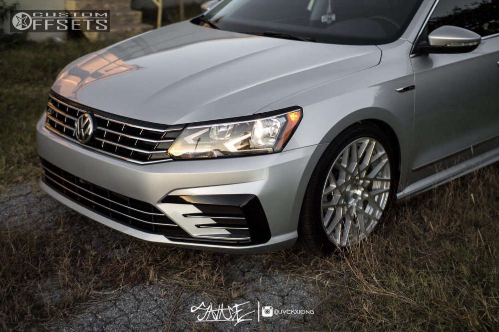 2017 Volkswagen Passat with 19x8.5 45 Rotiform Blq and 235/40R19 ...