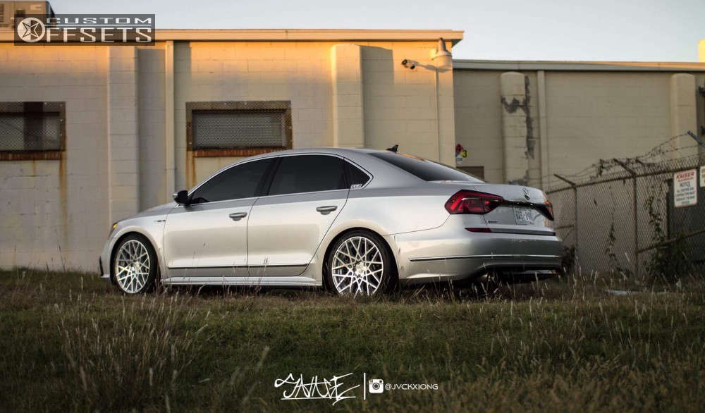 2017 Volkswagen Passat with 19x8.5 45 Rotiform Blq and 235/40R19 ...