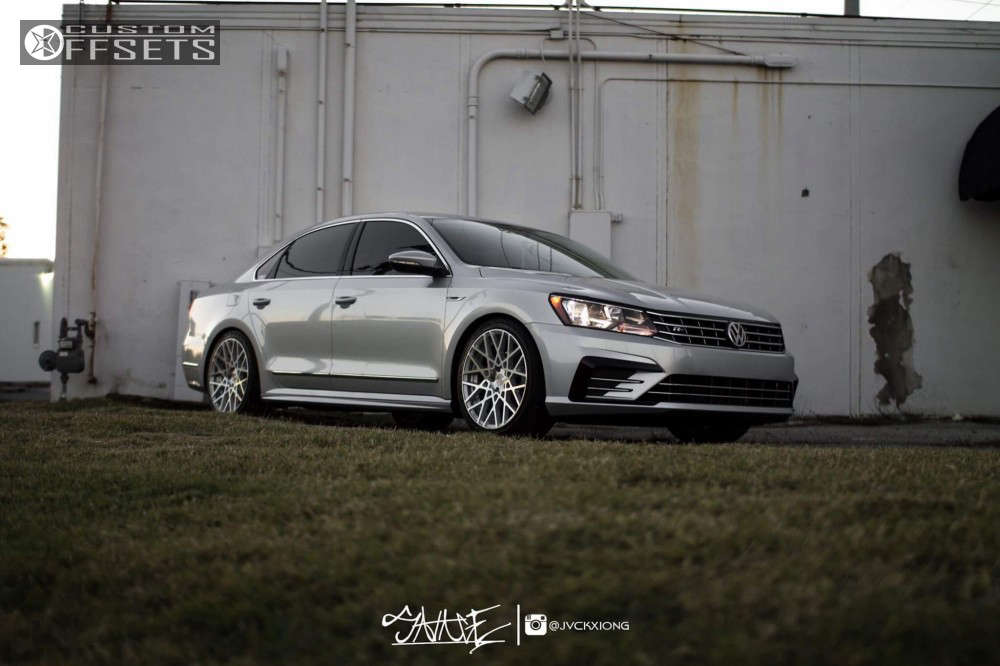 2017 Volkswagen Passat with 19x8.5 45 Rotiform Blq and 235/40R19 ...